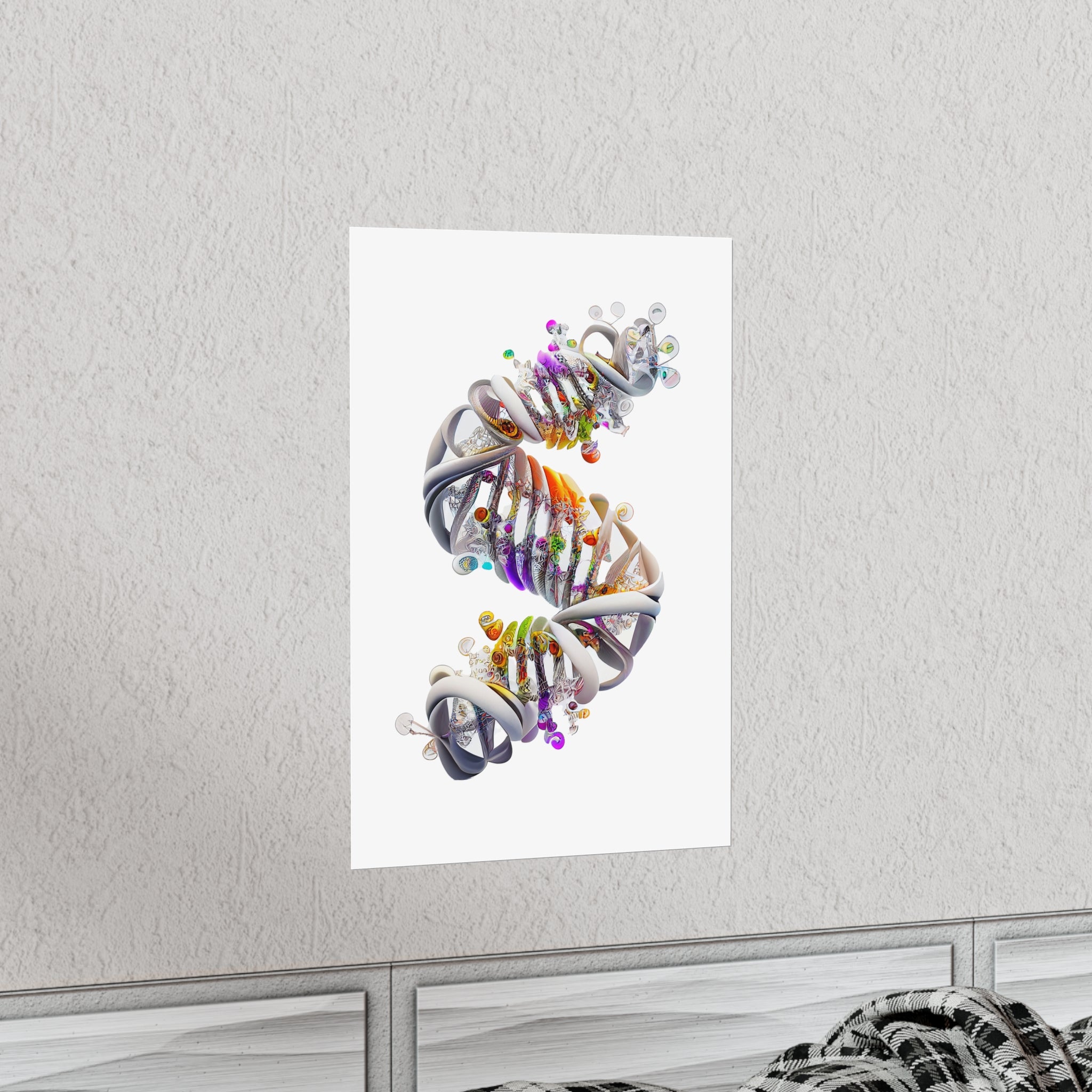 Alien Material DNA Double Helix - Premium Matte Print – AnatomyAIA